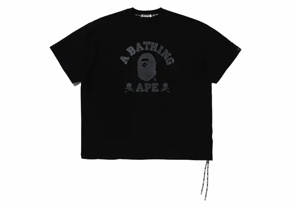 BAPE X Mastermind College Relaxed Fit Tee Shirt - Black