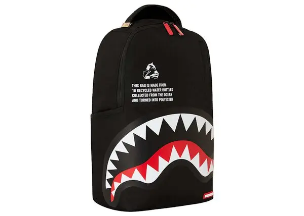 SPRAYGROUND Core Recycled Shark Dlxsr Backpack - Black/red