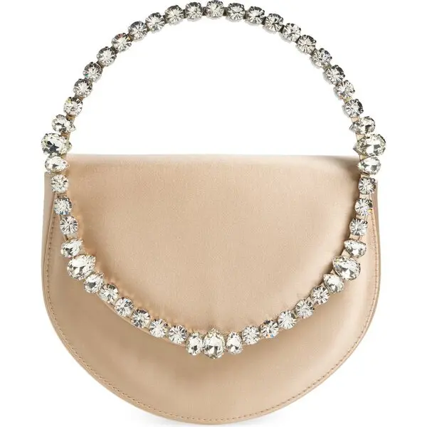 L’ALINGI Eternity Embellished Satin Clutch - Champagne