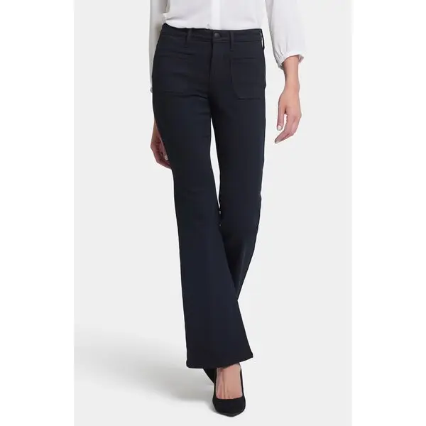 NYDJ Ava Patch Pocket Flare Jeans - Huntley