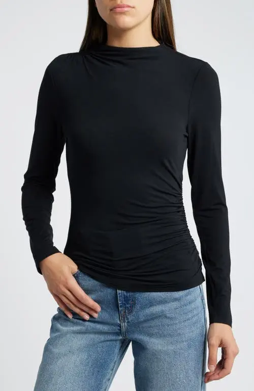 Rails Joelle Ruched Top - Black Onyx