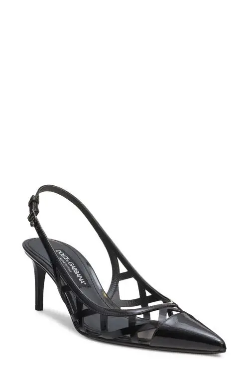 Dolce & Gabbana Lattice Slingback Pumps