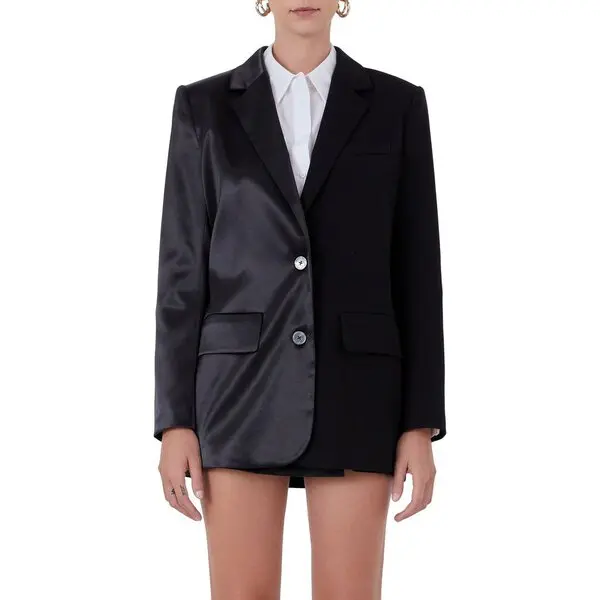 Endless Rose Mixed Media Blazer