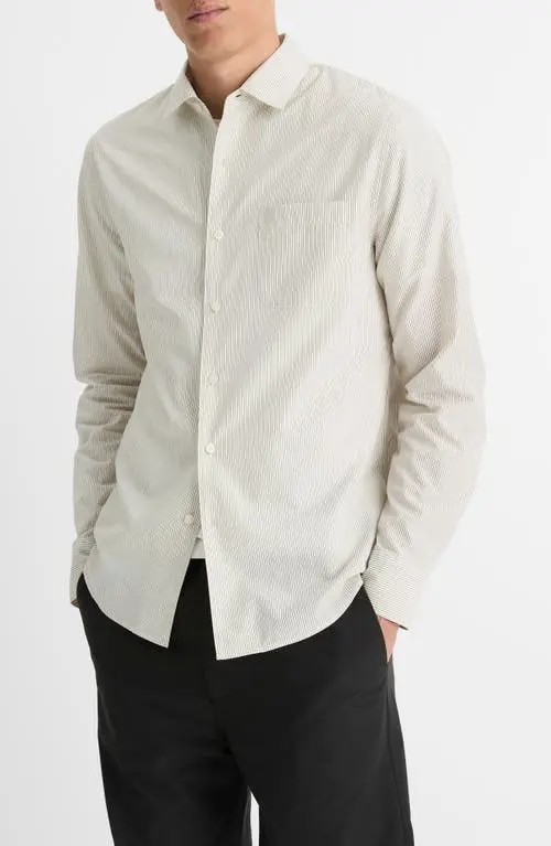 Vince Crafton Pinstripe Cotton & Lyocell Button-up Shirt