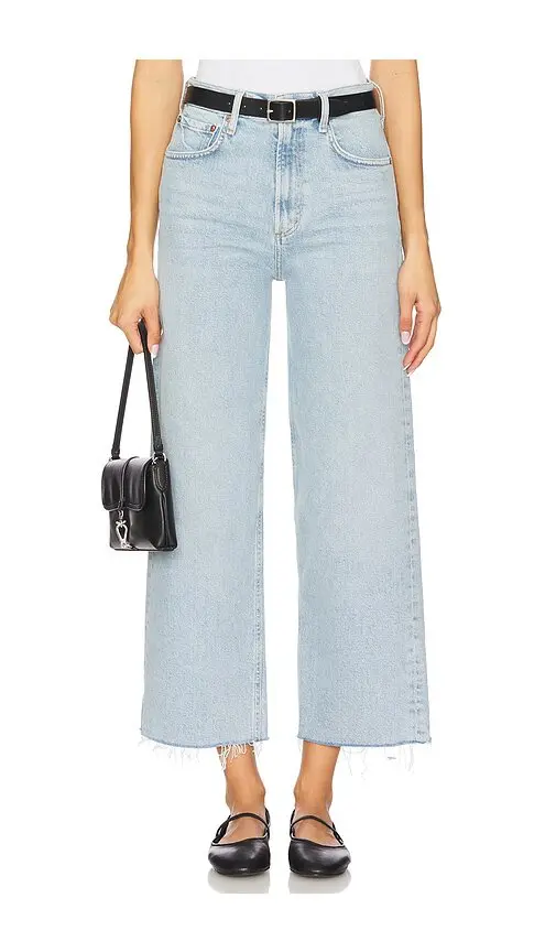 AGOLDE Ren High Rise Wide Leg Jeans - Beam