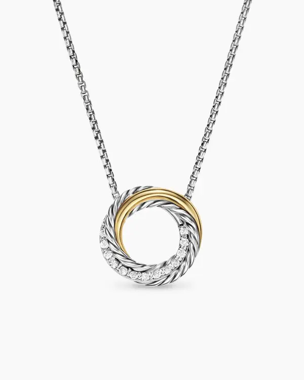 David Yurman Crossover Pendant Necklace With Diamonds - Diamond