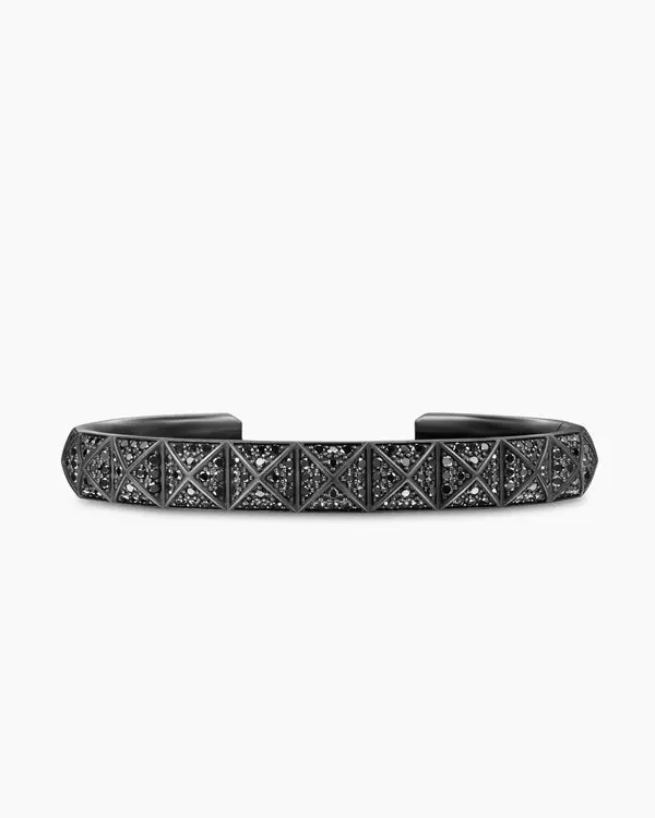 David Yurman Pyramid Cuff With Black Diamonds