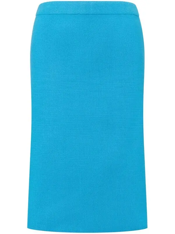 Philosophy Di Lorenzo Serafini Knitted Pencil Skirt - Blue