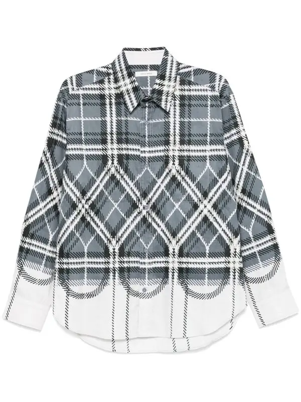 CRAIG GREEN Plaid-check Faded Shirt - Grey