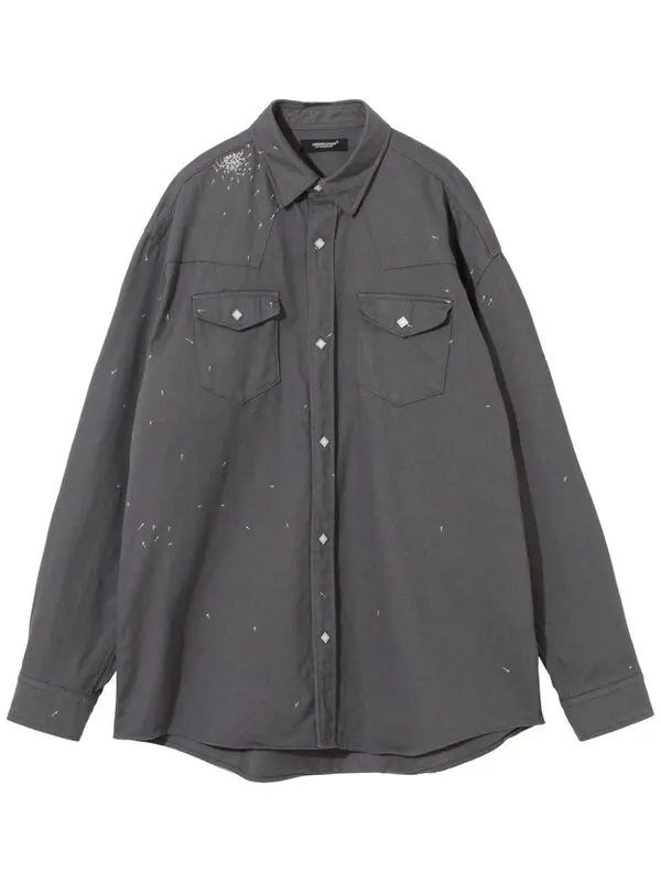 UNDERCOVERISM Cross-print Shirt - Grey
