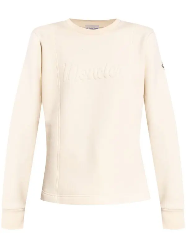 Moncler Logo-patch Sweatshirt - Neutrals