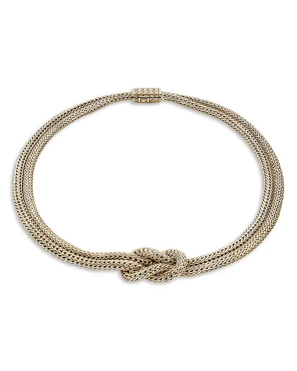 John Hardy 14k Yellow Love Knot Collar Necklace - Gold