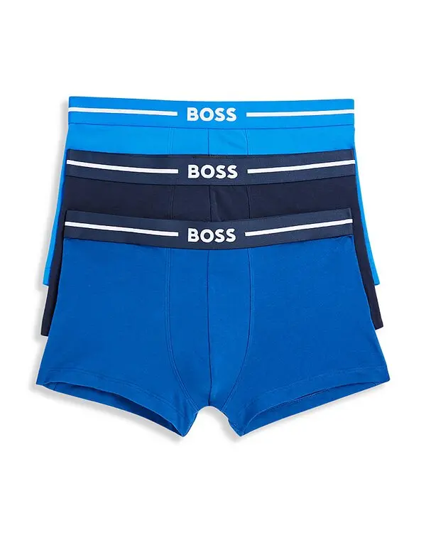 Hugo Boss Bold Trunks, Pack Of 3 - Blue