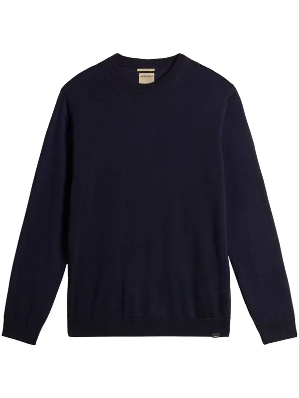 Woolrich Crew Neck Virgin Wool Sweater - Blue