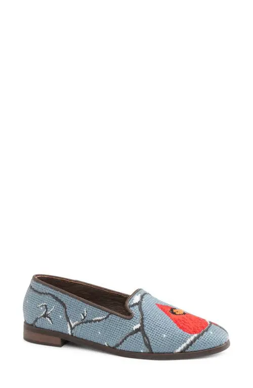 BYPAIGE Needlepoint Loafer - Sky Blue