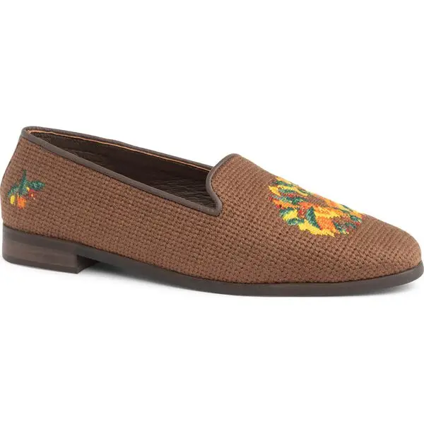 BYPAIGE Needlepoint Loafer - Brown
