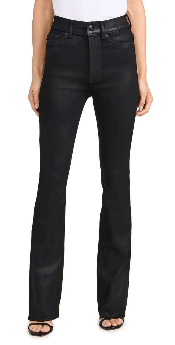 DL1961 Bridget Boot High-rise Jeans - Black Coated