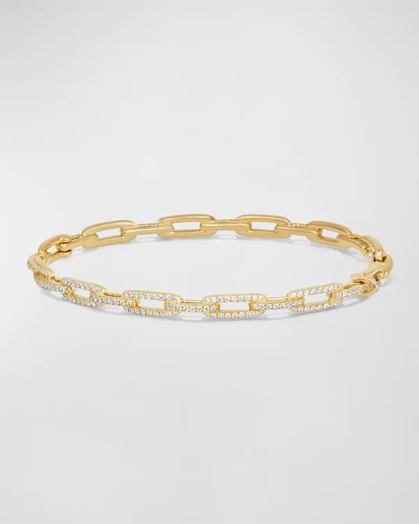 David Yurman 18k Yellow Gold Stax Bracelet - Diamond