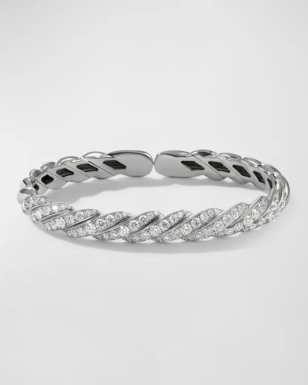 David Yurman Sculpted Cable Bracelet With Diamonds - Diamond