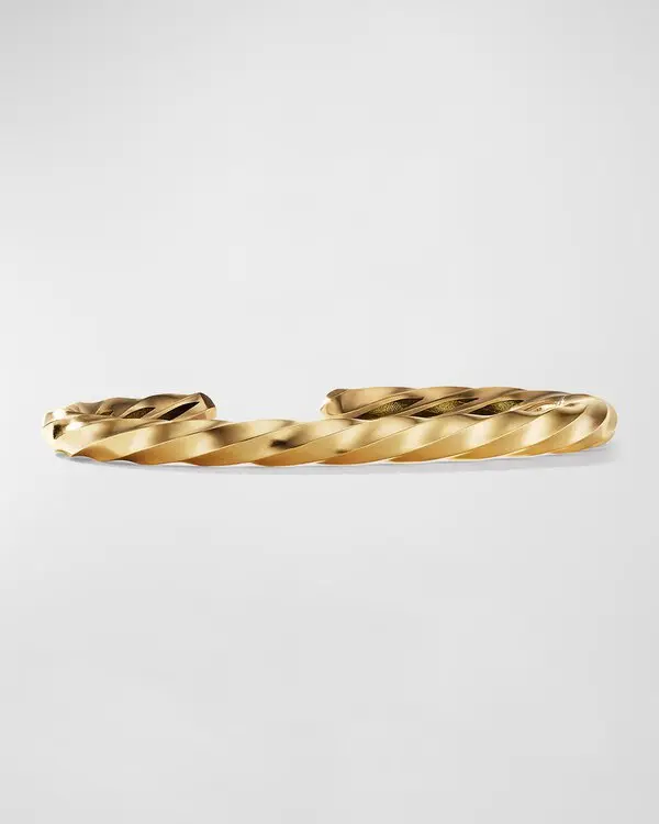 David Yurman Cable Edge Cuff Bracelet In 18k 5.5mm - Gold