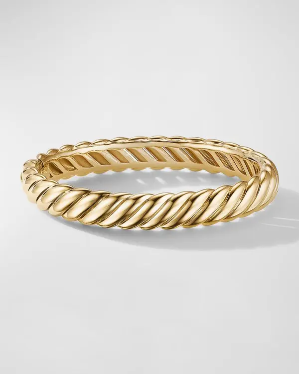David Yurman Sculpted Cable Bracelet In 18k