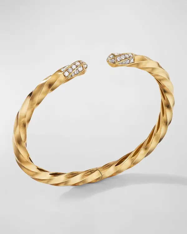 David Yurman Cable Edge Open Bracelet - Diamond