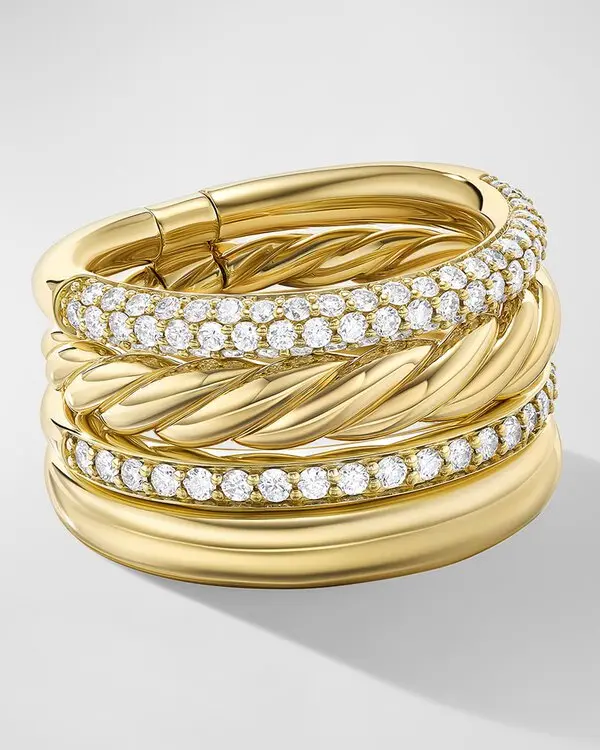 David Yurman Dy Mercer Ring With Diamonds - Diamond