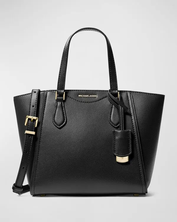 Michael Kors Taryn Grained Leather Tote - Black