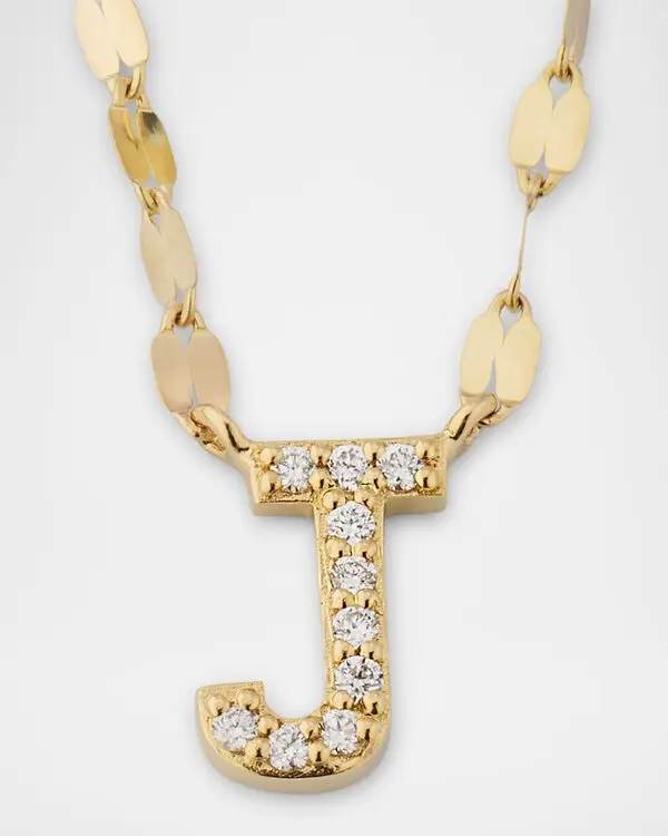 Lana Jewelry Fawess Mini Initial Pendant Necklace - J