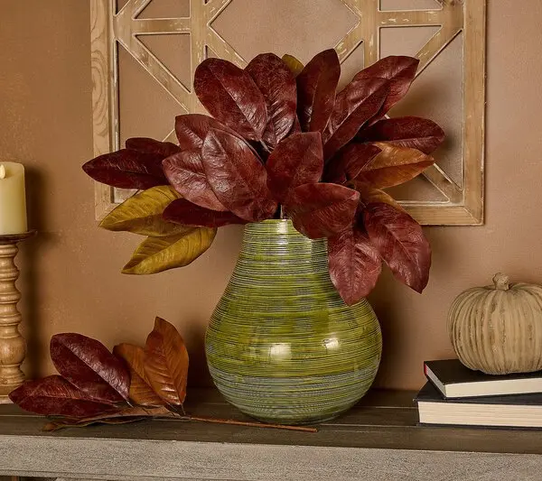 COZY COTTAGE BY LIZ MARIE Set Of 6 Magnolia Leaf Picks