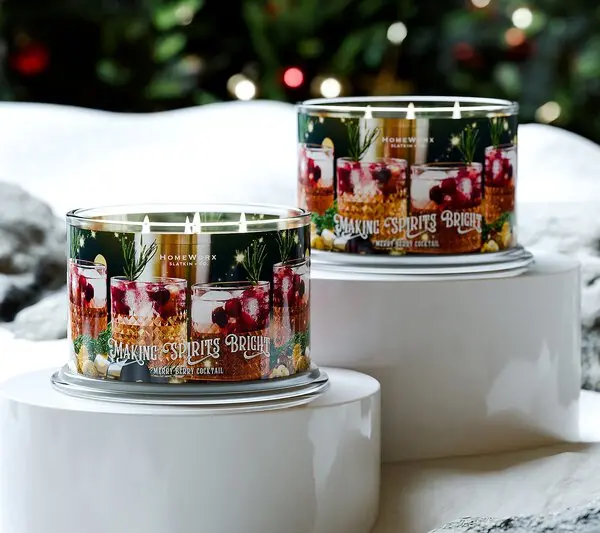 HOMEWORX BY SLATKIN + CO. As Is S/2 Makingspirits Bright