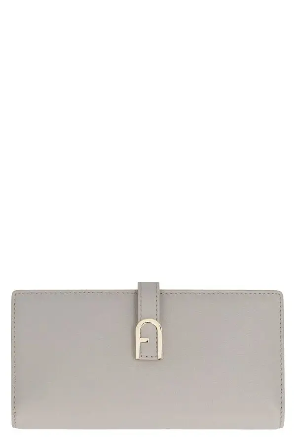 Buy Furla Flow Continental Wallet In Leather - Grey At 33% Off ...