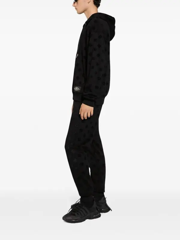 Dolce & Gabbana All-over-debossed Logo Hoodie