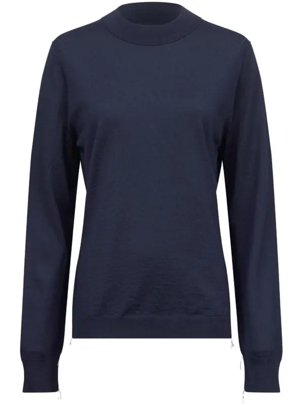MAISON MARGIELA Ribbed Wool Sweater - Blue