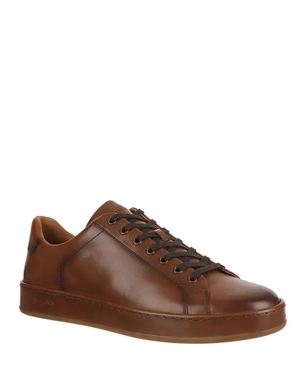 Allen Edmonds Barnes Leather Low Top Sneakers - Mahongany
