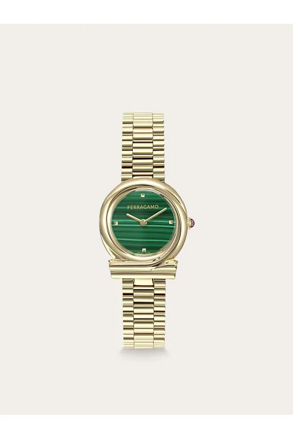 FERRAGAMO Gancini Twisted Watch - Green