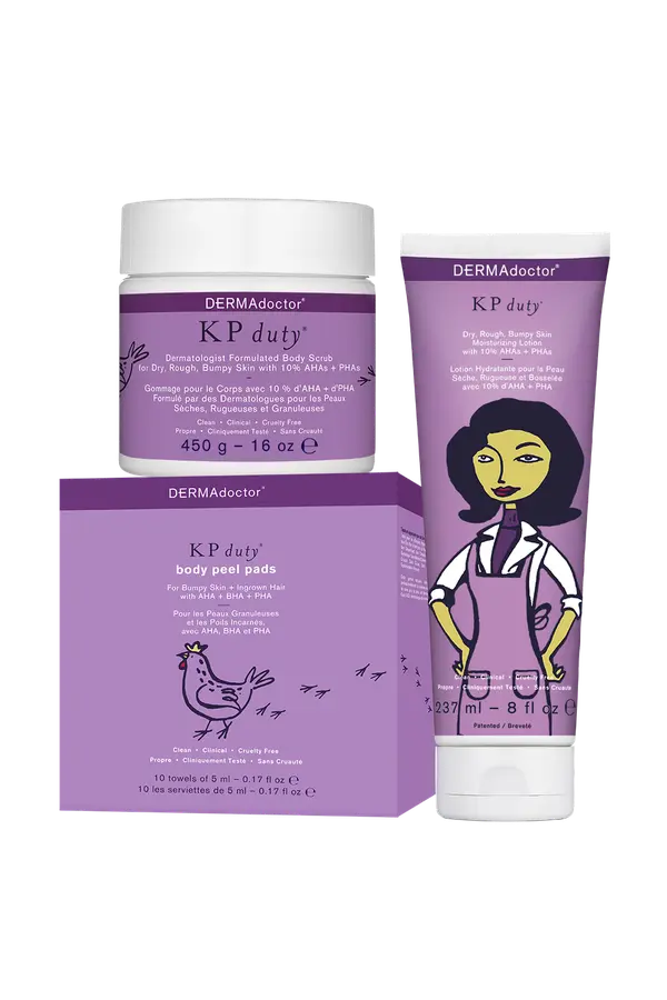 DERMADOCTOR Kp Duty Body Peel, Exfoliant And Moisturizing Kit For Keratosis Pilaris + Dry, Rough Bumpy Skin