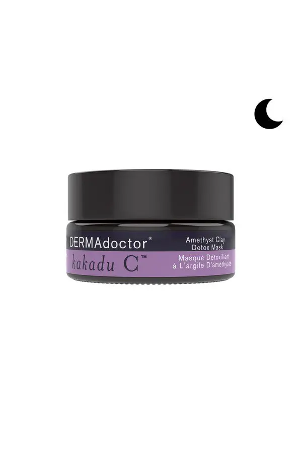 DERMADOCTOR Clay Face Mask With Bentonite &amp Kaolin Clay + Vitamin C | Face Exfoliator, Pore Minimizer, Facial Detox, Facial Oil Remover, Illuminator, Acne Scar Mask For Faces 15 Minutes 1.69 Oz - Neutral