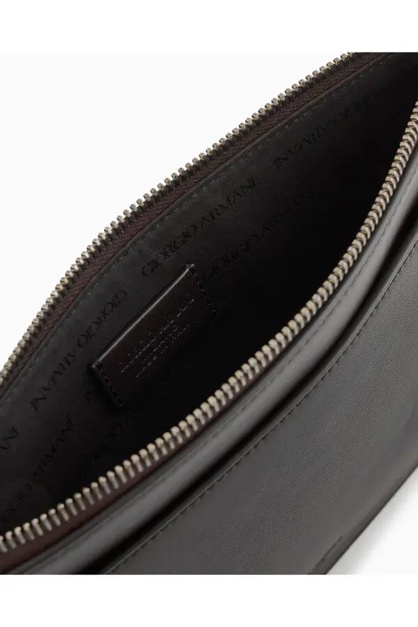 Giorgio Armani Nappa Leather Clutch - Black