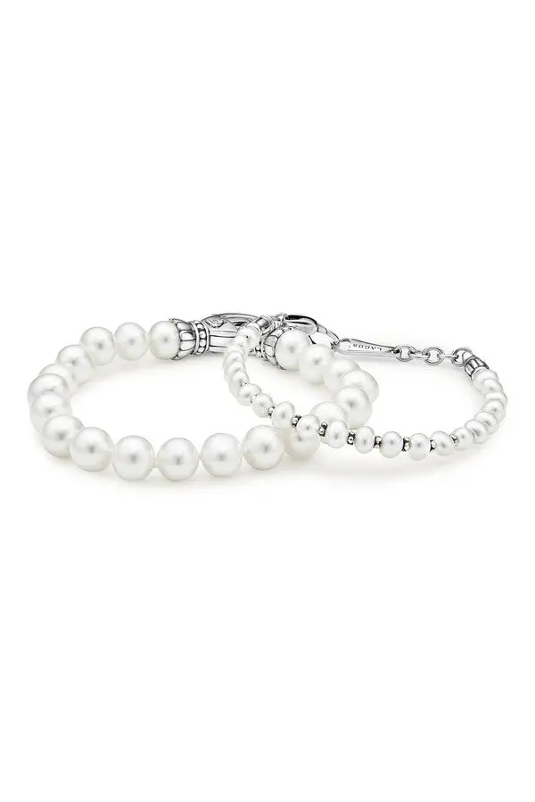 Lagos Luna Mother And Child Pearl Bracelet Set