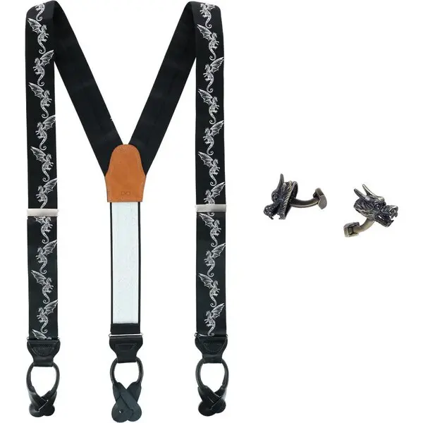 Trafalgar Guardian Of Freedom Silk Brace And Brass Cufflink Set