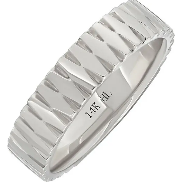Bony Levy 14k Gold Notched Band Ring