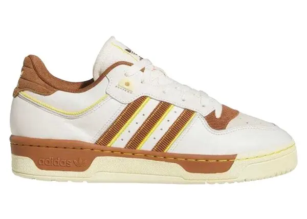 Adidas Rivalry 86 Low Sneakers - Chalk White/wild Brown/hazy Yellow