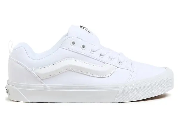 VANS Knu Skool Canvas Lace Up Sneakers - True White
