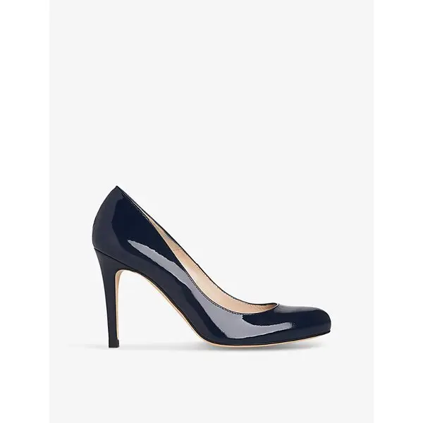 LK BENNETT Stila Patent-leather Heeled Courts - Blu-navy