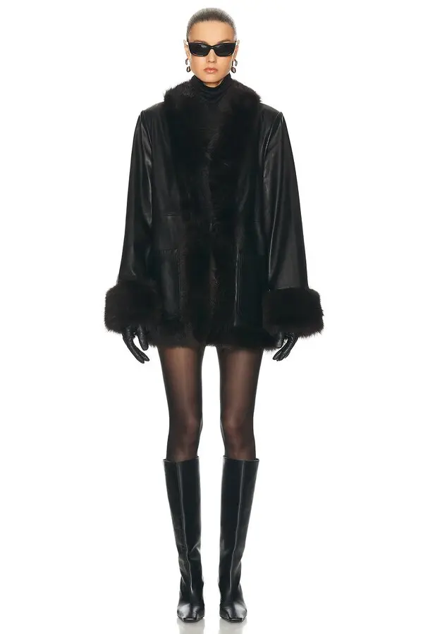 Nour Hammour Phoebe Leather Jacket
