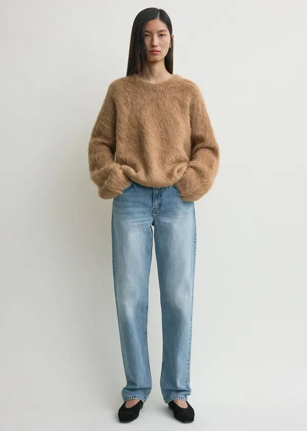 TOTÊME Boxy Alpaca Knit - Camel Melange