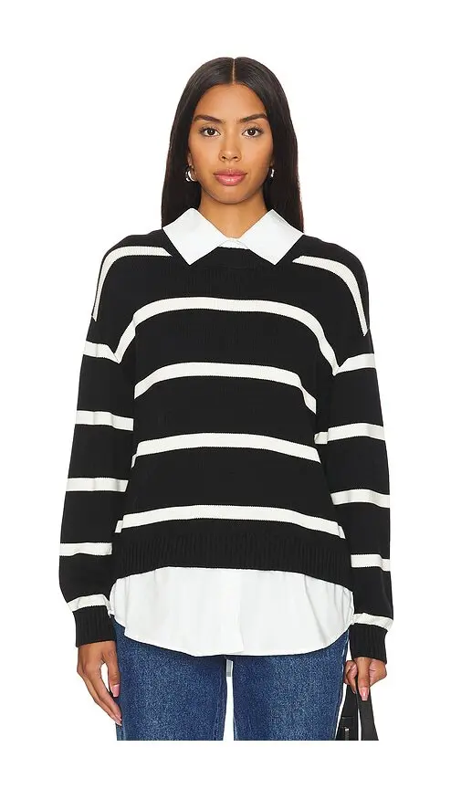 Central Park West Tessa Crewneck Twofer