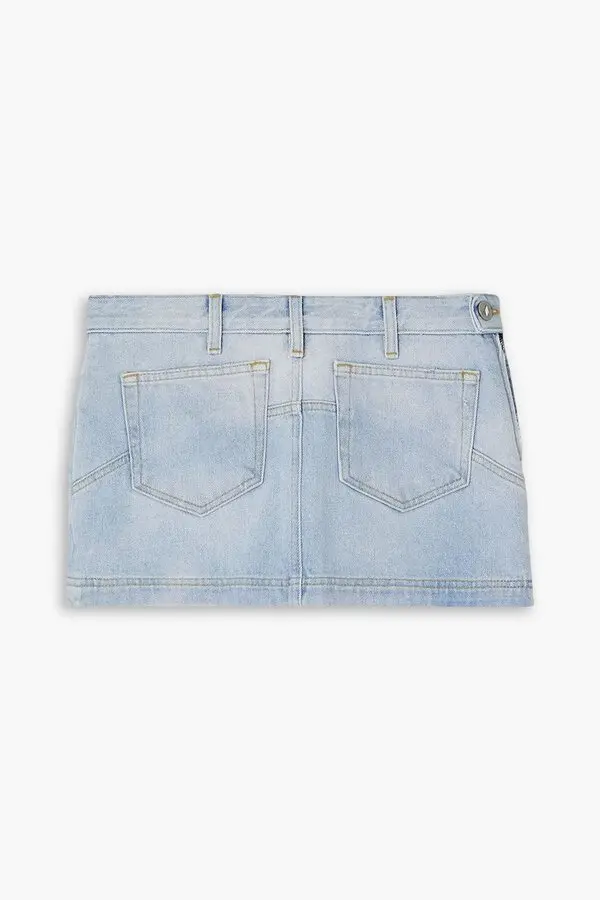 Attico Abra Denim Mini Skirt - Light Denim