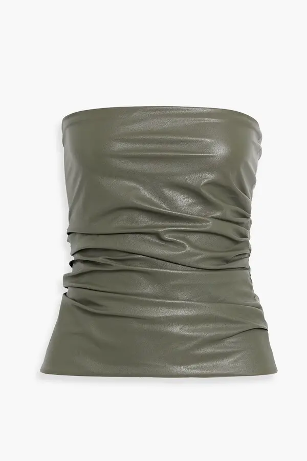 Helmut Lang Strapless Ruched Top